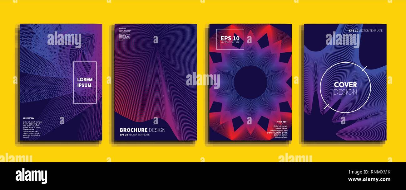 Minimal Vector cover designs. Future Poster template Stock Vector Image ...