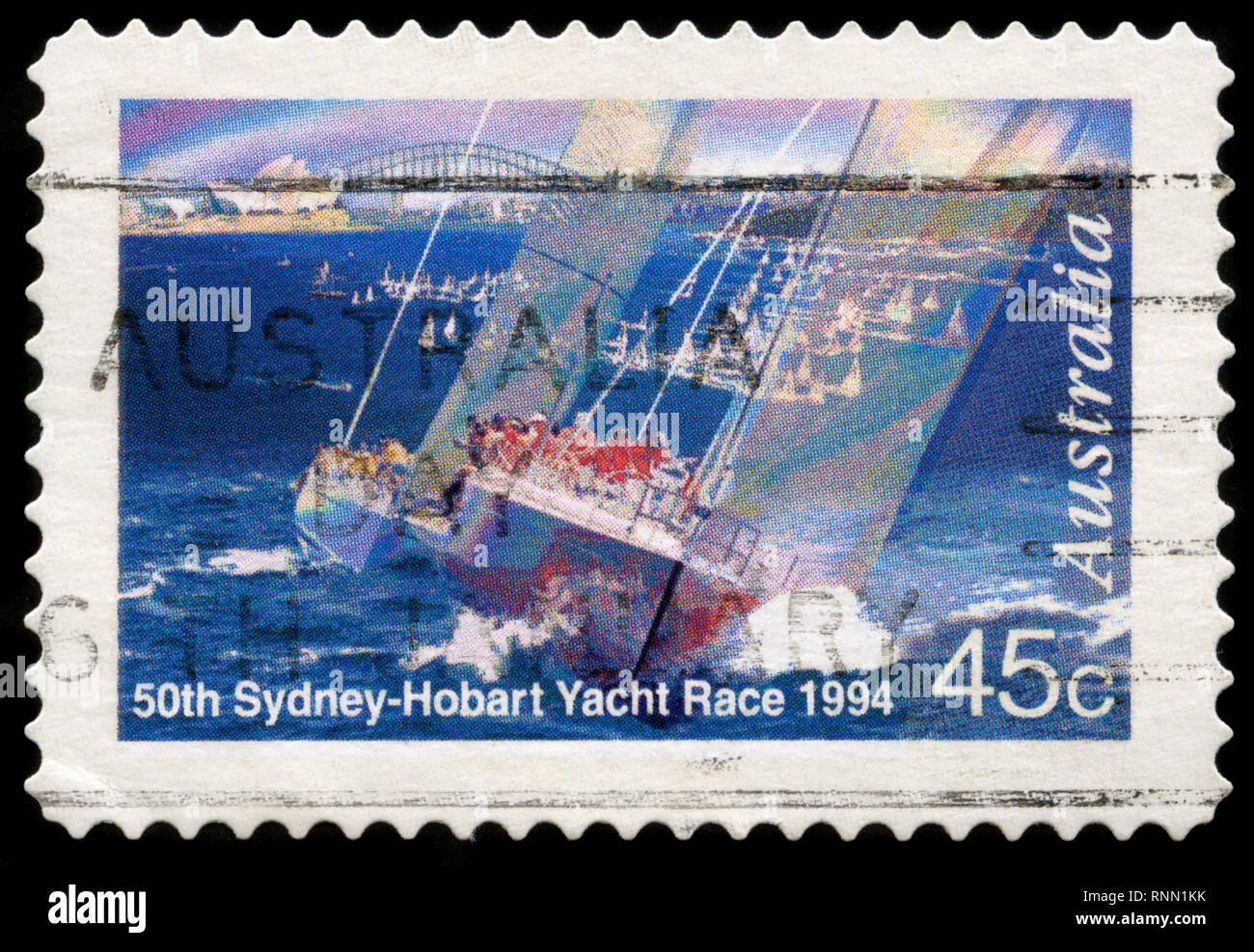 Postage stamp from Australia in the Sydney to Hobart Yacht Race series ...