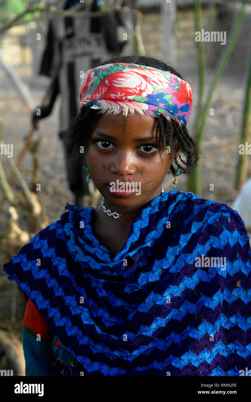 Portrait of tattooed Dowayo aka Duru tribe woman - 25 february 2014 ...