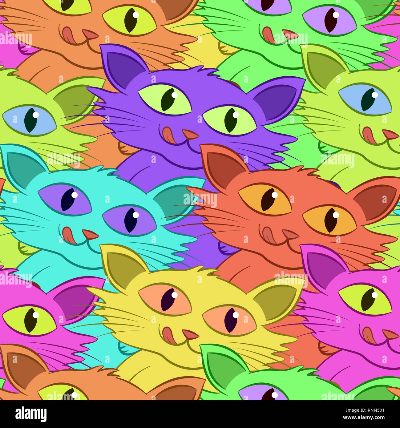 Cartoon cat playing baby cat vector hi-res stock photography and images ...