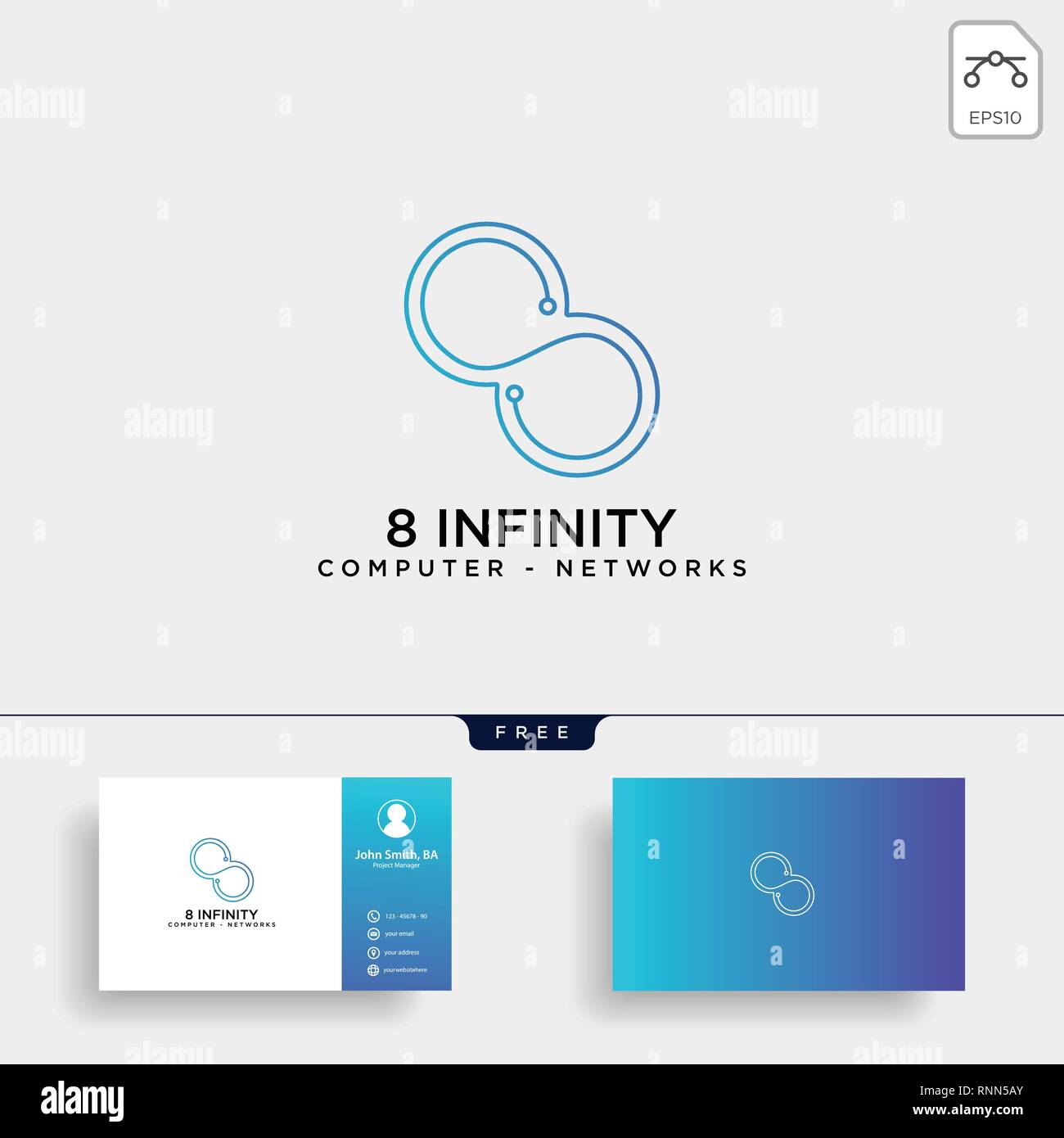 infinity technology network logo template vector illustration icon ...