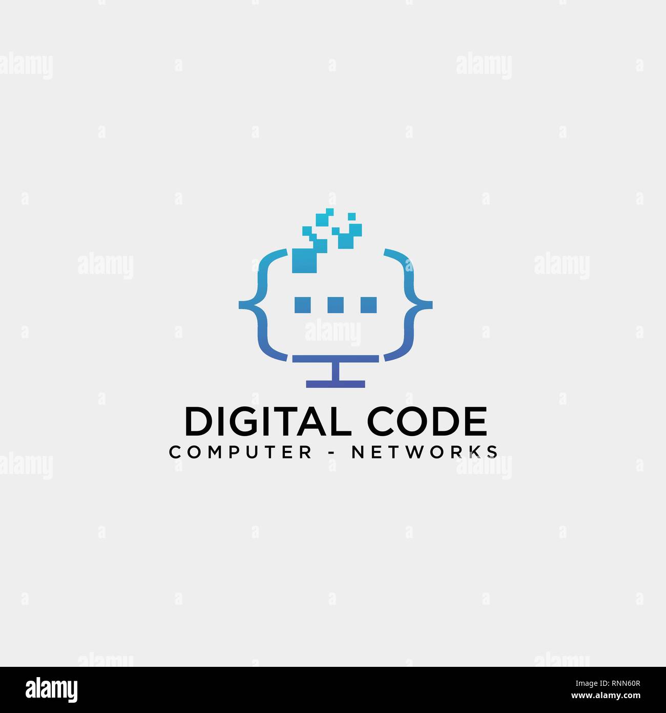 code programming monitor simple logo template vector illustration icon ...