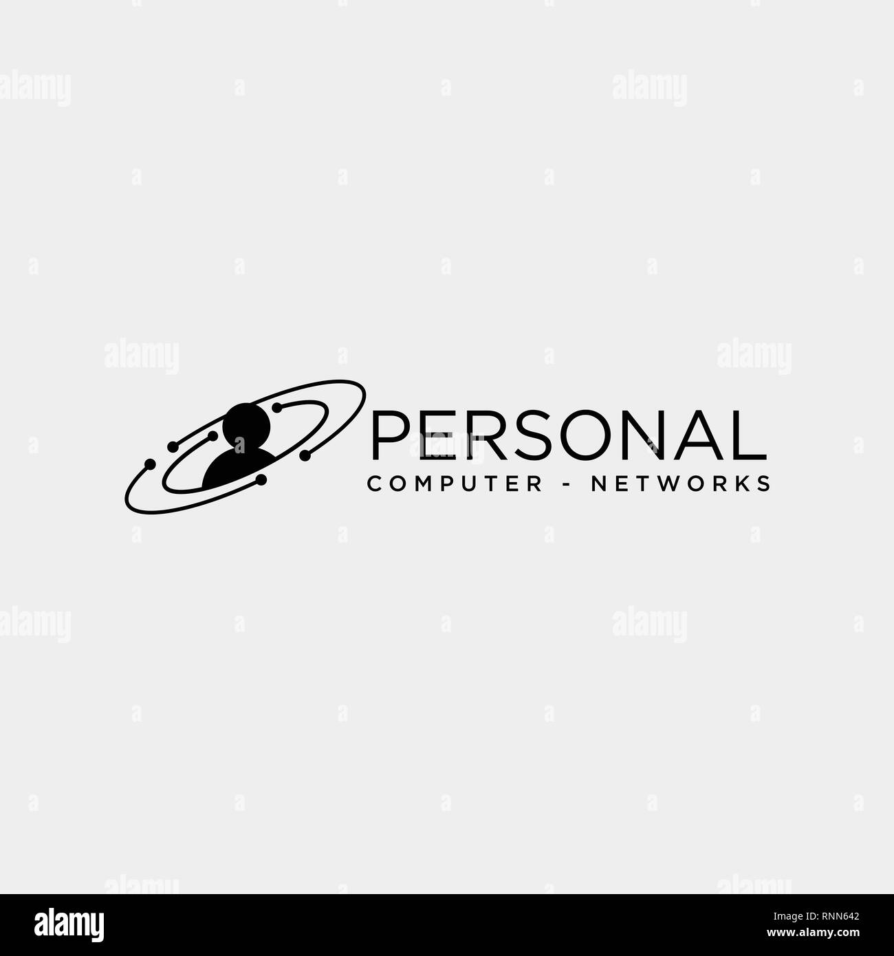 personal connectivity network logo template vector illustration icon ...