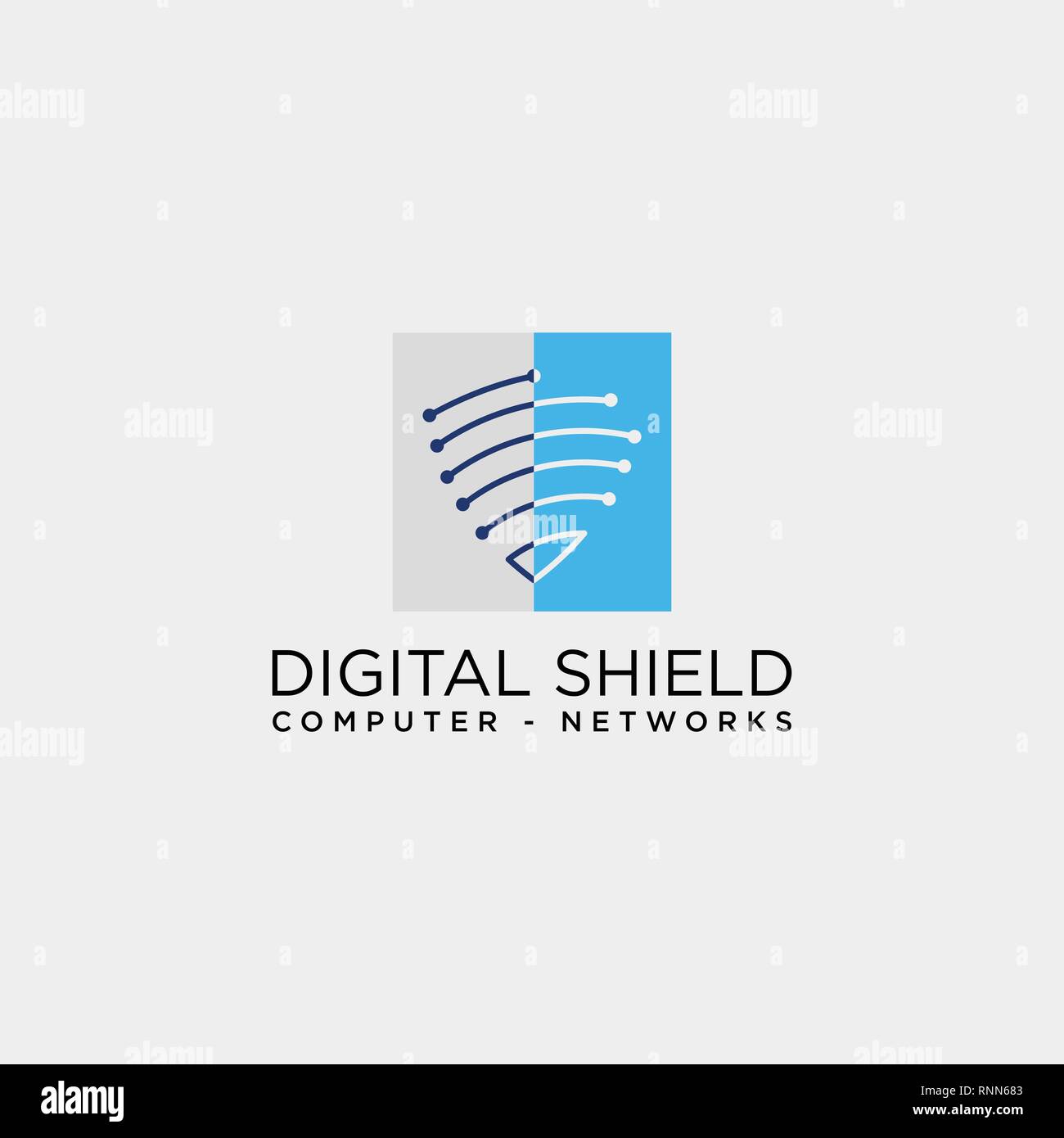 shield protection network logo template vector illustration icon ...