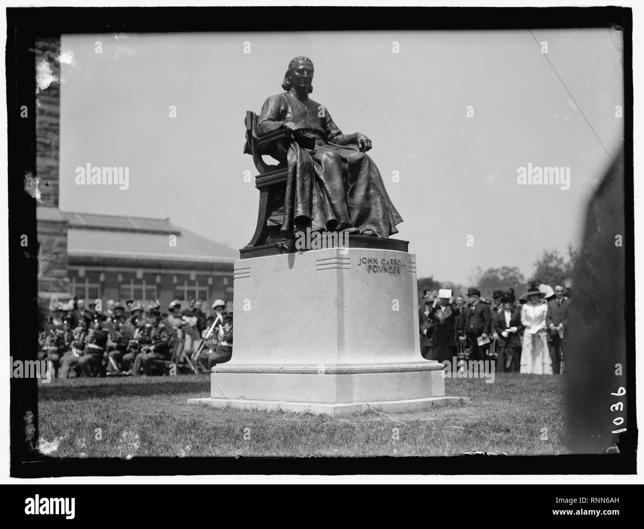 CARROLL, JOHN. STATUE AT GEORGETOWN UNIVERSITY, DEDICATED MAY 4, 1912 ...