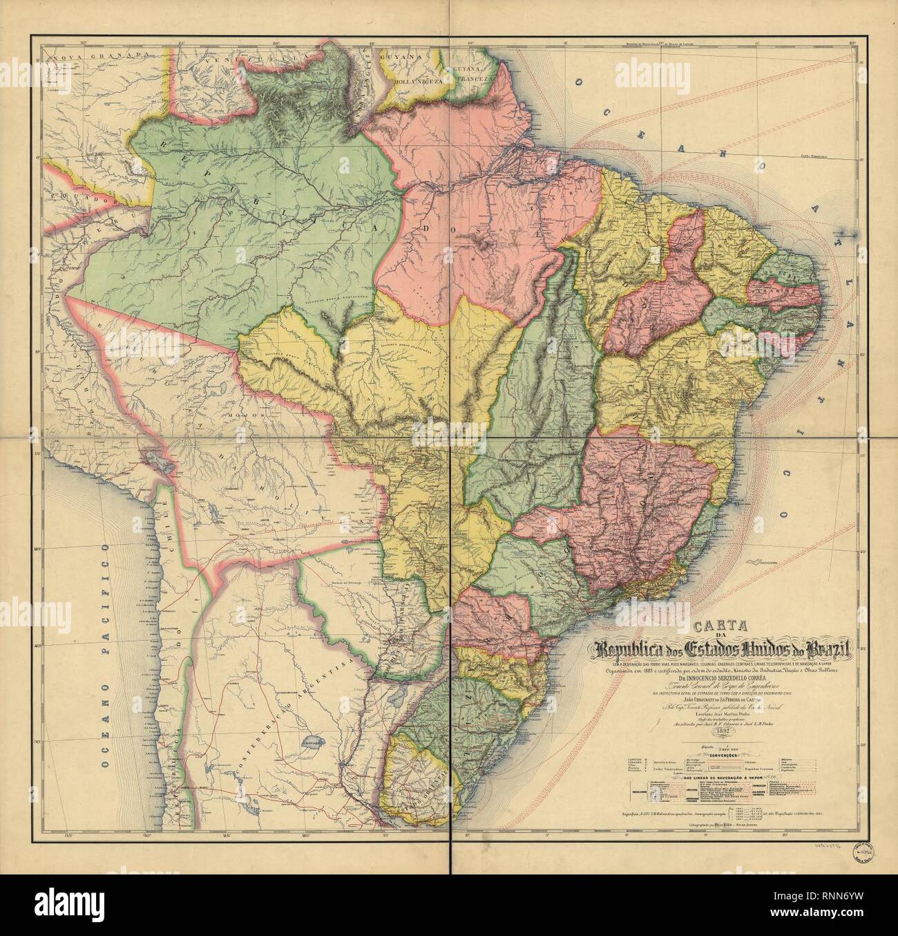 Carta da republica dos Estados Unidos do Brazil Stock Photo - Alamy