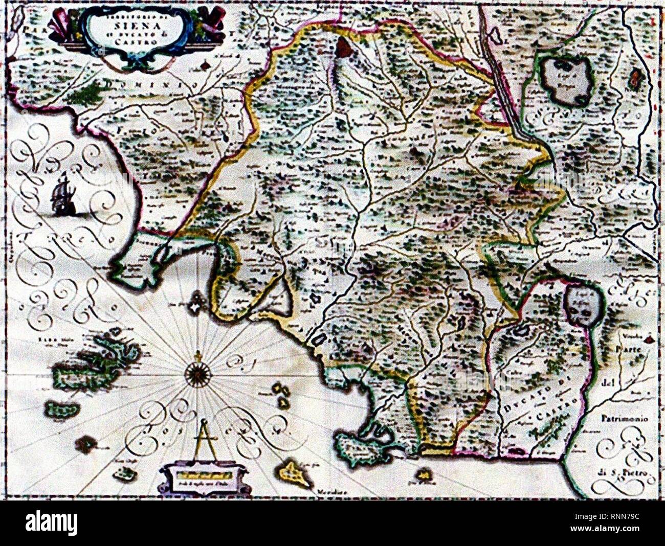 Carta ducato di Castro Stock Photo - Alamy