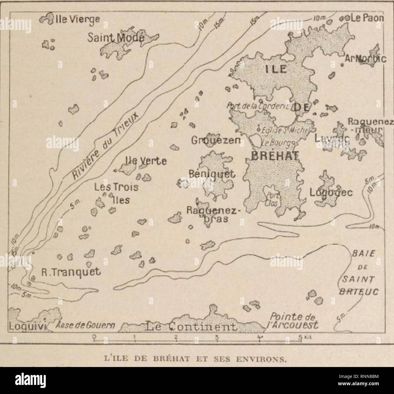 Carte Bréhat archipel Stock Photo - Alamy