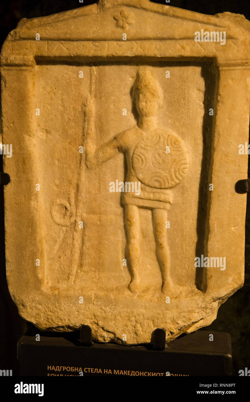 Gravestone of Macedonian soldier Zoilos, Archaeological Museum of ...