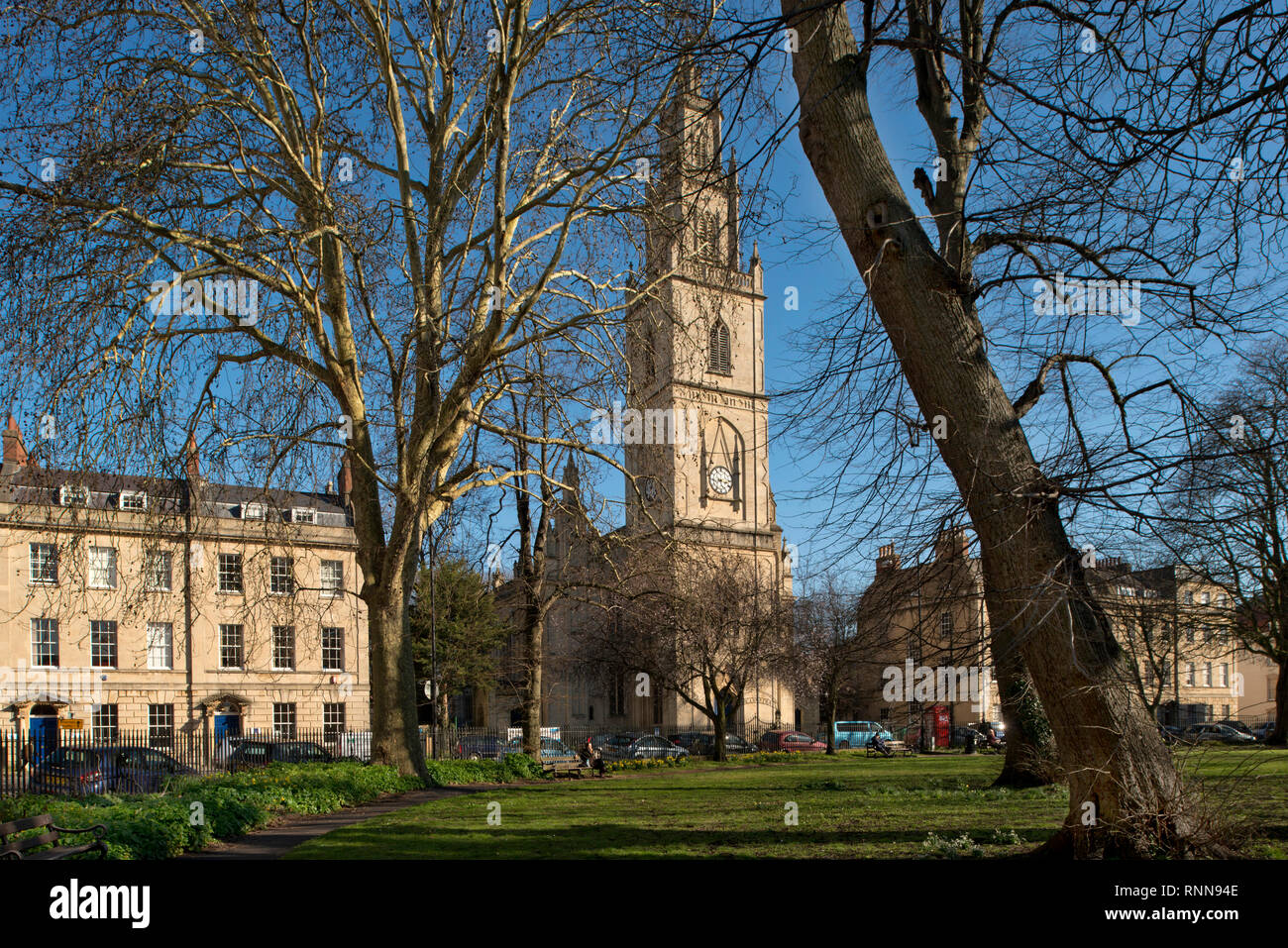 Portland Square, Bristol, UK, showing St.Pauls Church and 18th.century ...