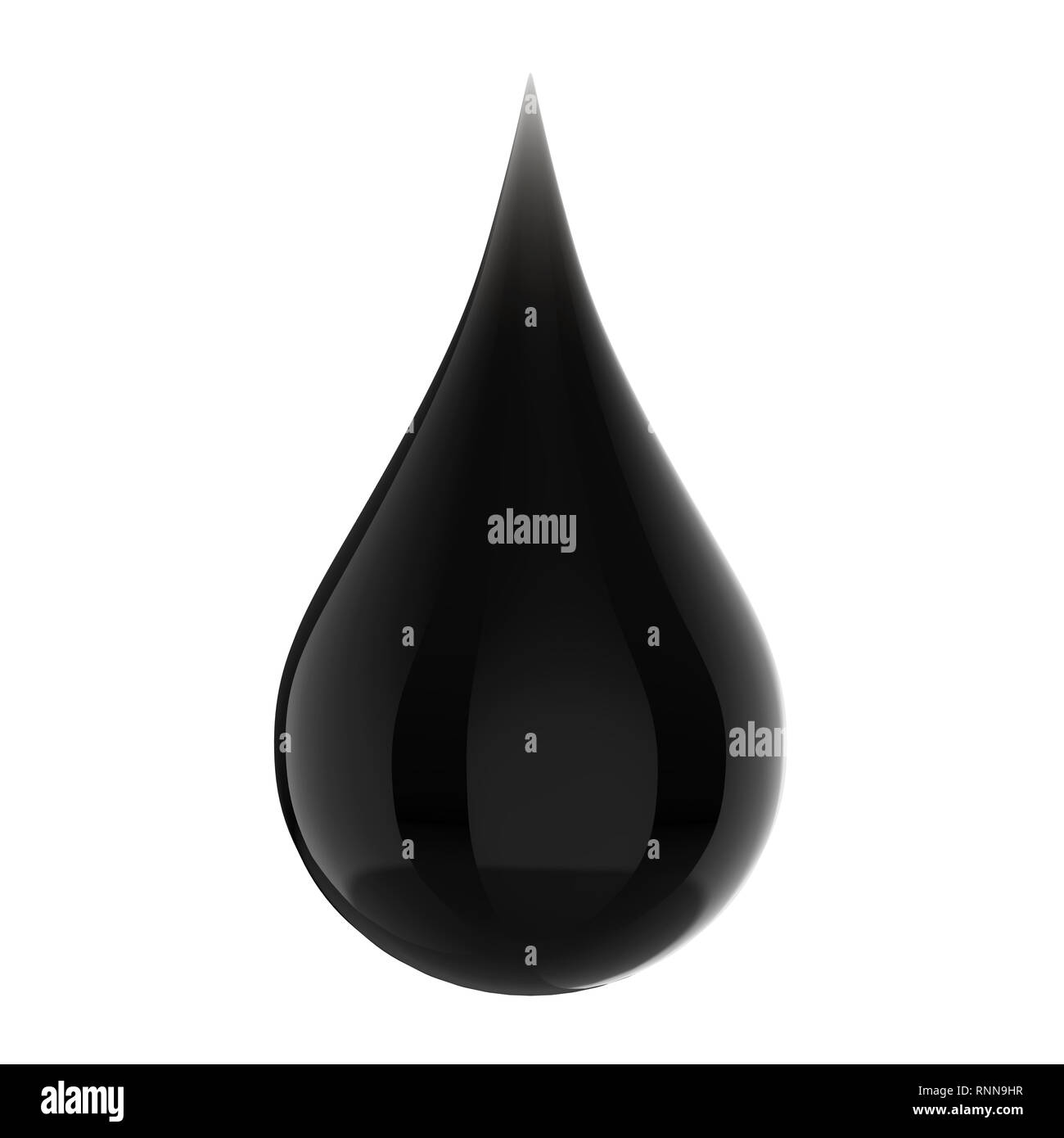 Black Drop of Oil Isolated Stock Photo - Alamy