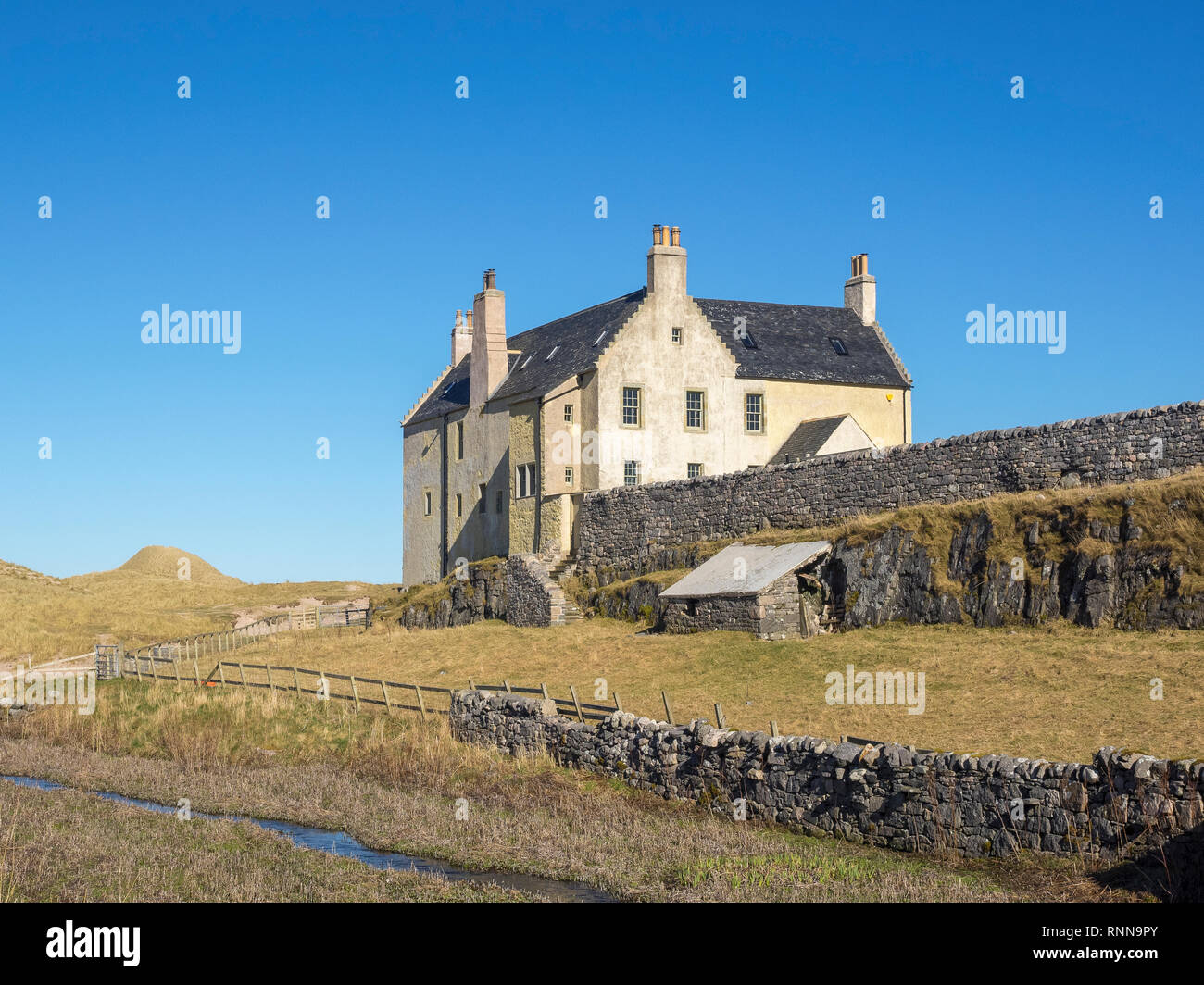 Balnakeil House, Balnakeil Bay near Durness, Sutherland, Scotland Stock ...