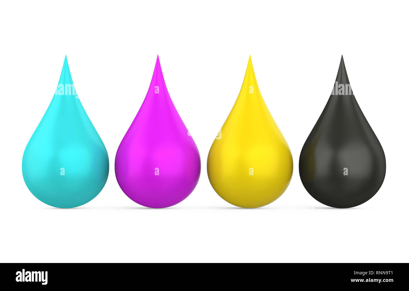 CMYK Drop Isolated Stock Photo - Alamy