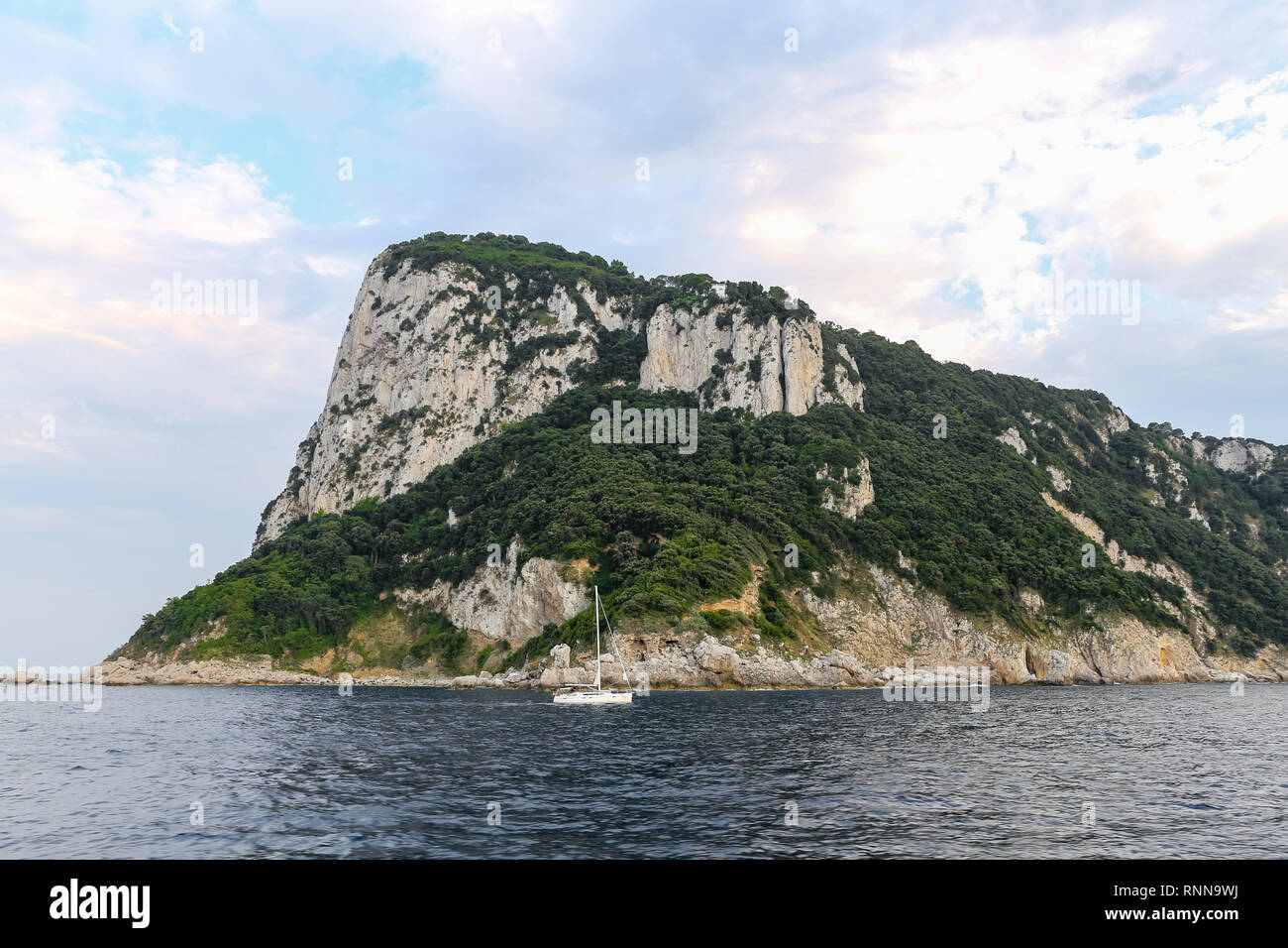Cliff in Capri Island, Naples City, Italy Stock Photo - Alamy