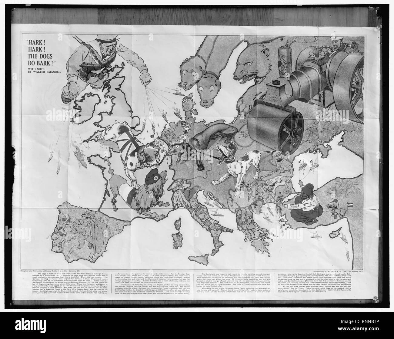 Cartoon- 'Hark! Hark! The Dogs Do Bark' Stock Photo - Alamy