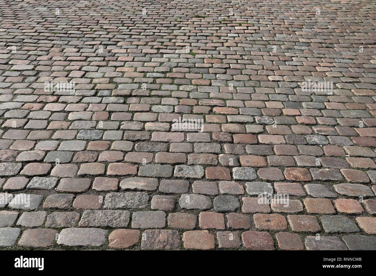 Stone paving background - granite cobblestone pattern in Gothenburg ...