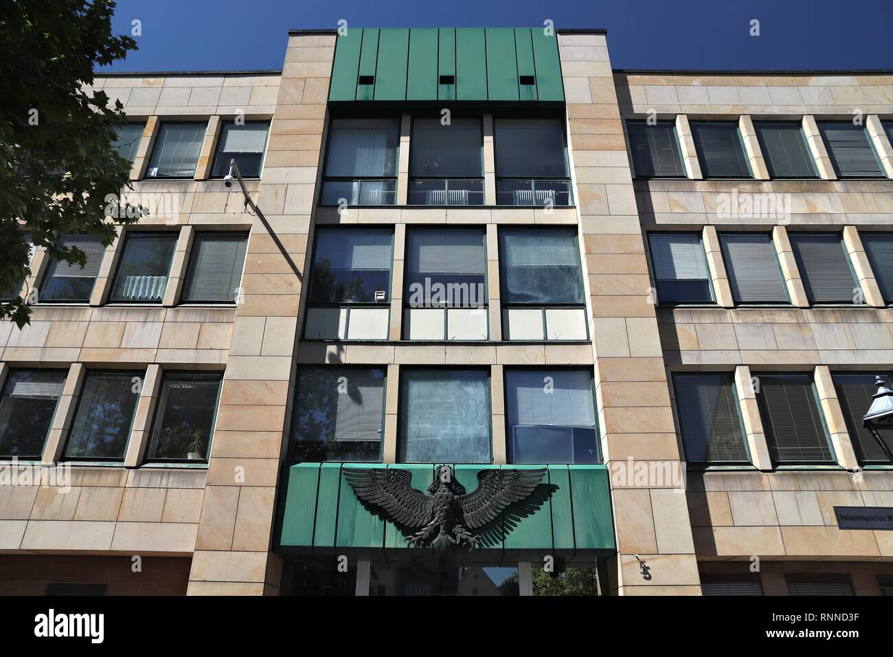 NUREMBERG, GERMANY - MAY 6, 2018: Police Station sign in Nuremberg ...