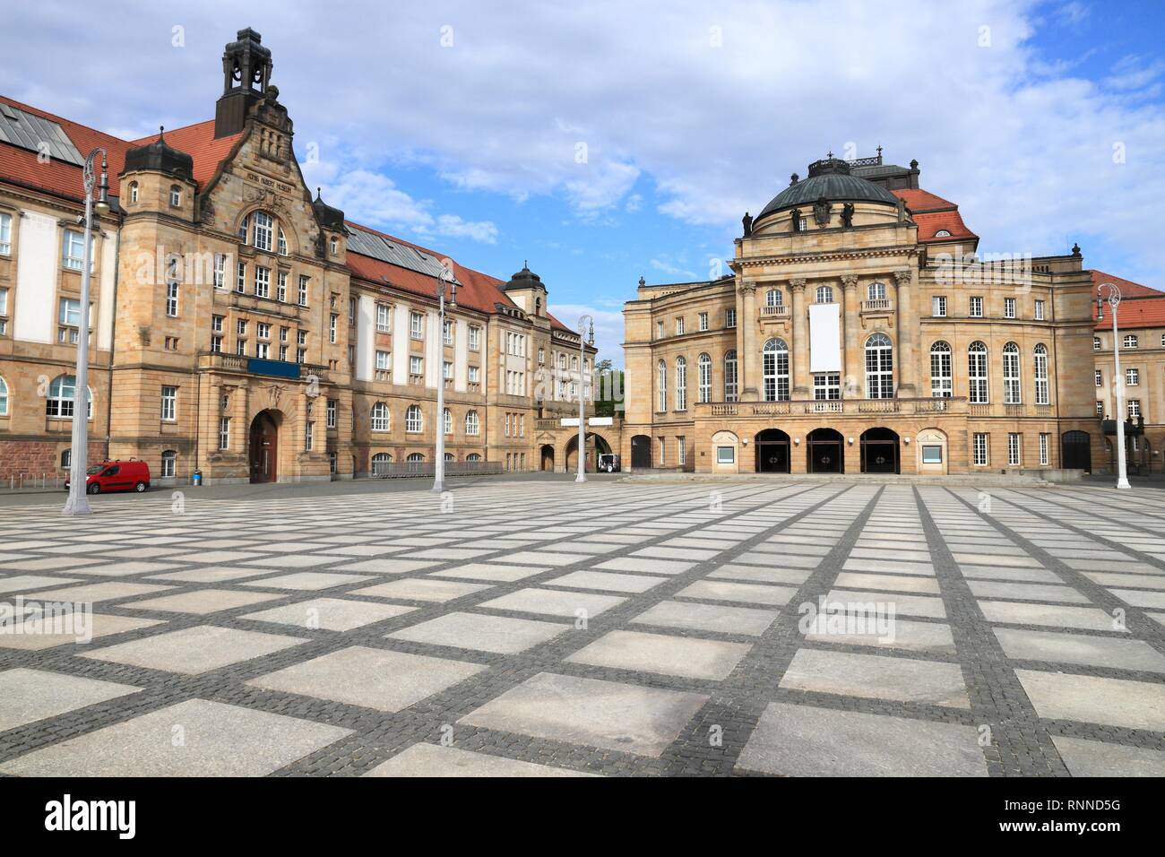 Chemnitz Art Gallery and Opera House building (Opernhaus). City in ...