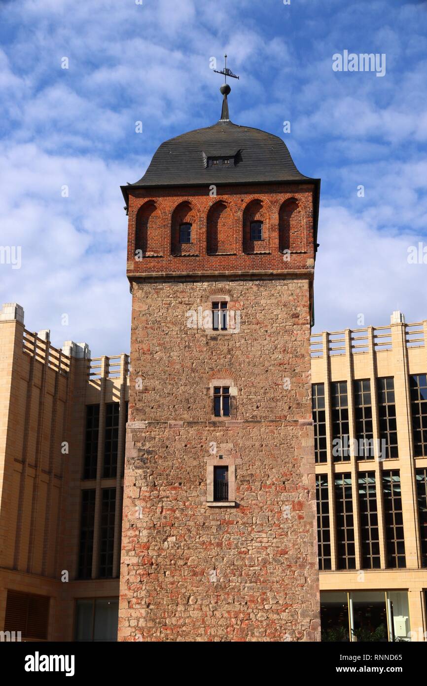Chemnitz, Germany (State of Saxony). Red Tower, part of former city ...