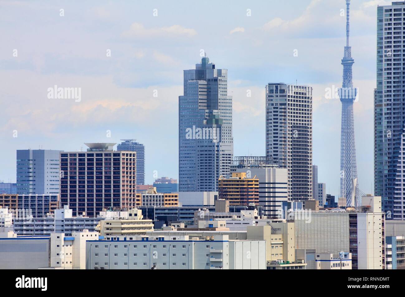 Tokyo, Japan - cityscape of Chuo district. Modern city skyline Stock ...
