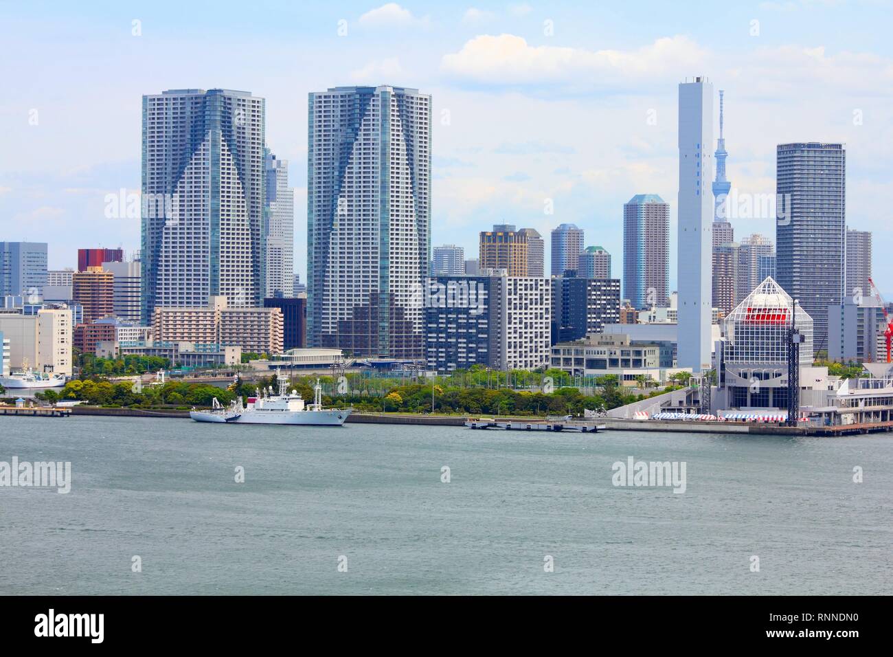 Tokyo, Japan - cityscape of Chuo district. Modern city skyline Stock ...
