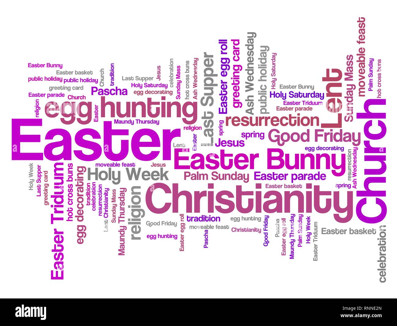 Easter celebration concepts word cloud illustration. Word collage ...