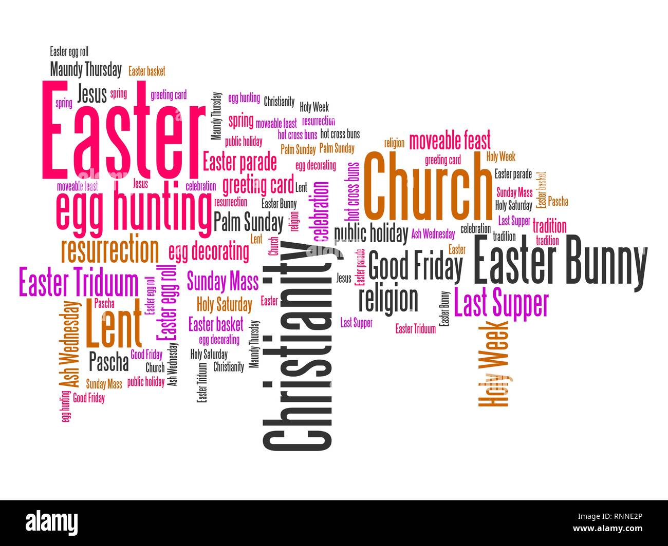 Easter celebration concepts word cloud illustration. Word collage ...