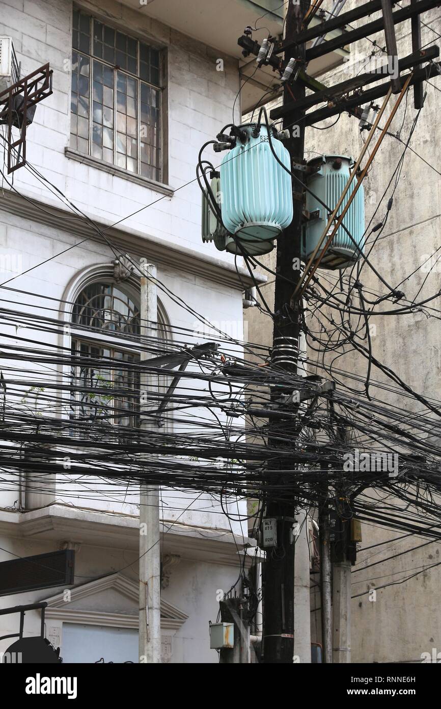 Phone wire tangled hi-res stock photography and images - Alamy