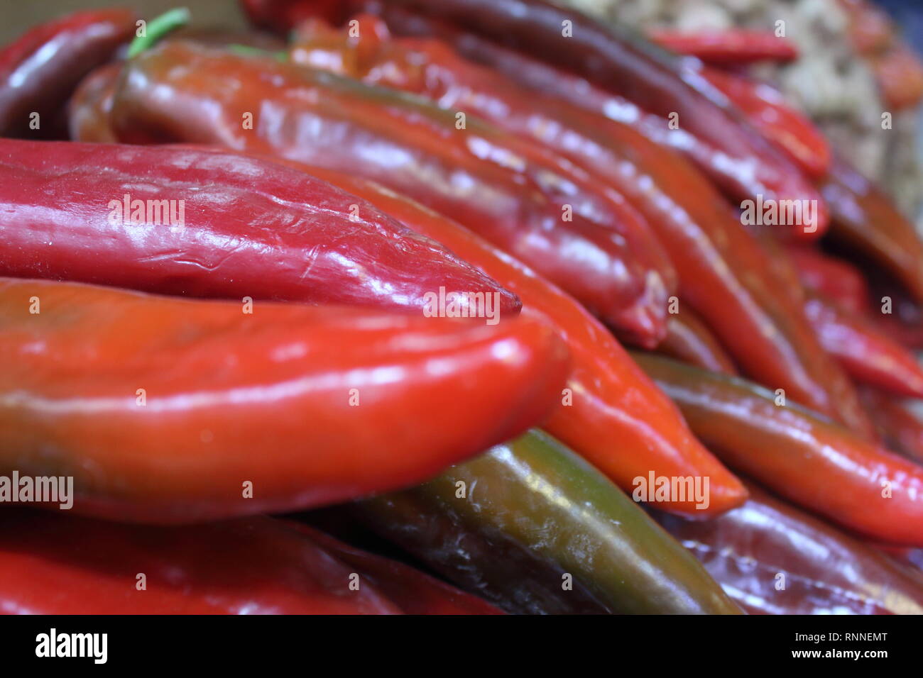 Organic produce tropical fruits, dried fruits, olives, kanafer Stock ...
