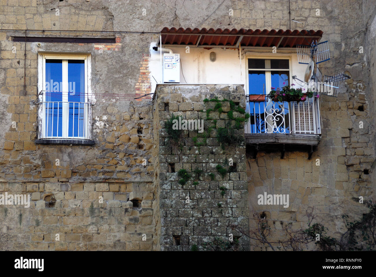 Naples, Italy. Buildings in the historic center of Naples Stock Photo ...