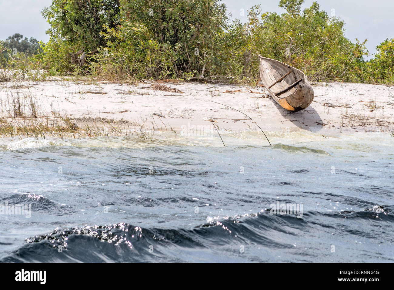 Fishing Boat. Tamatave from Panglanes, Lake Ampitabe, Madagascar Stock ...