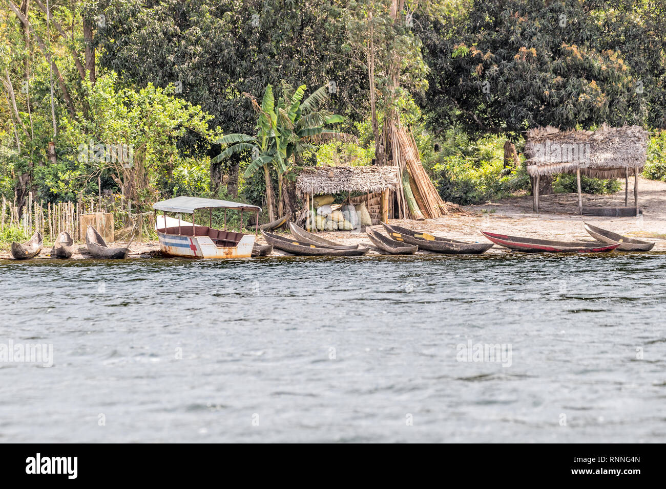 Fishing Boat. Tamatave from Panglanes Lake Ampitabe Madagascar Stock ...