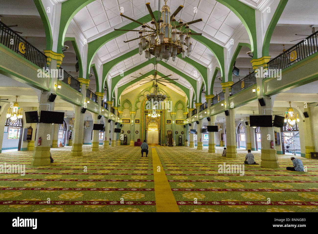 Masjid Sultan (Sultan Mosque) Interior Prayer Hall, Kampong Glam ...
