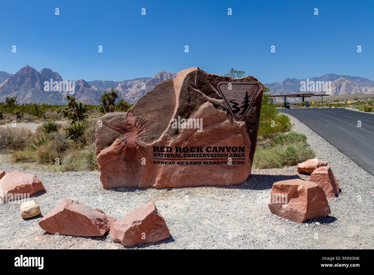 Entrance to the Red Rock Canyon National Conservation Area, Las Vegas ...