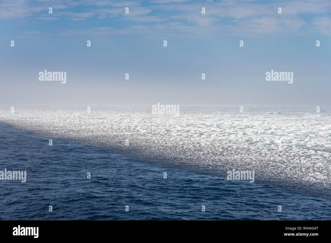 Arctic landscape - sea surface with ice floe Stock Photo - Alamy