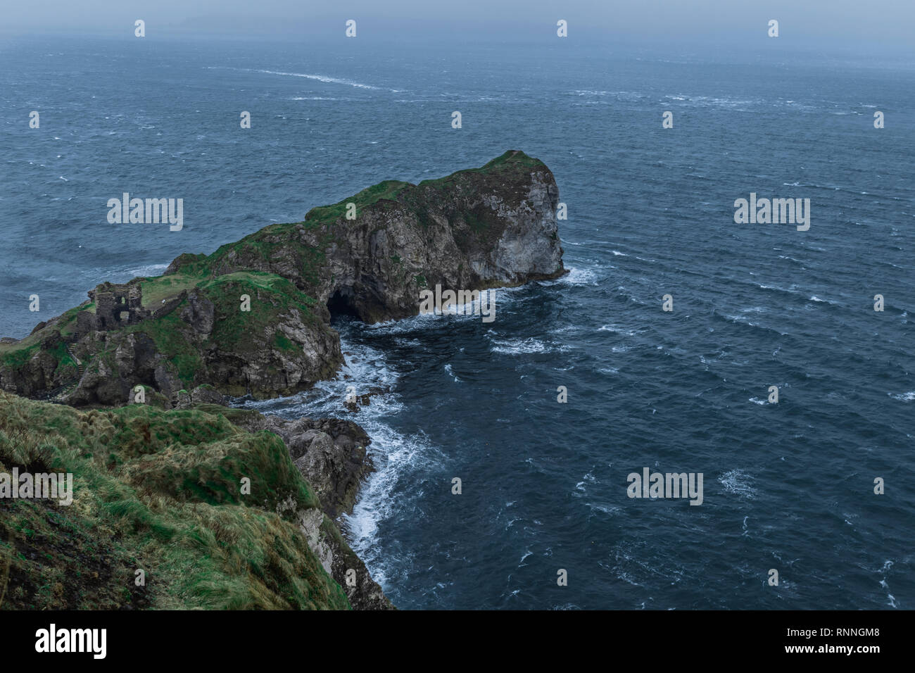 Kinbane Head on the Coast of Northern Ireland Stock Photo - Alamy