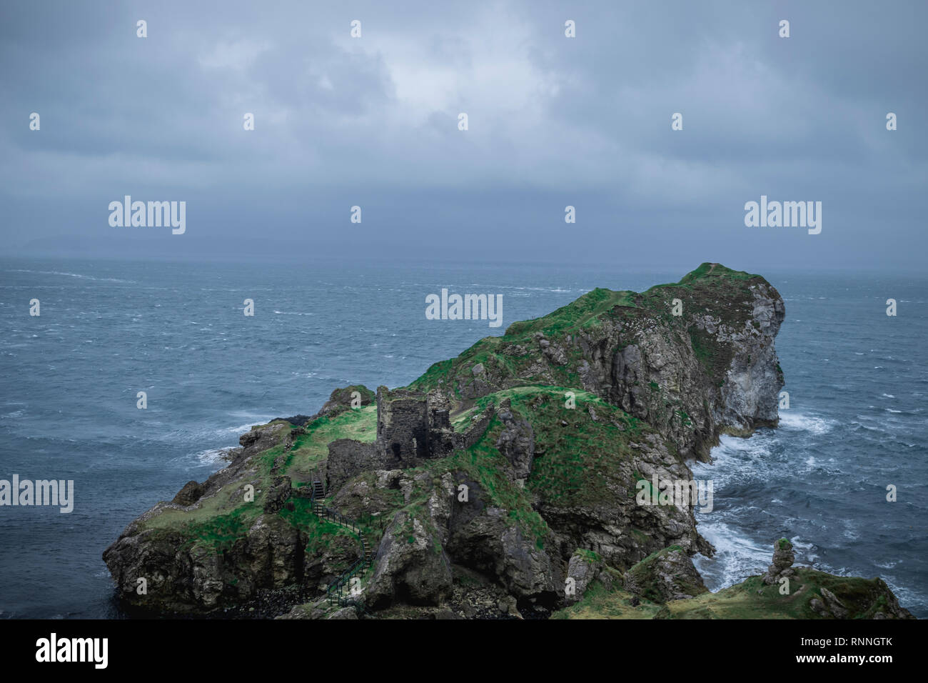 Kinbane Head on the Coast of Northern Ireland Stock Photo - Alamy