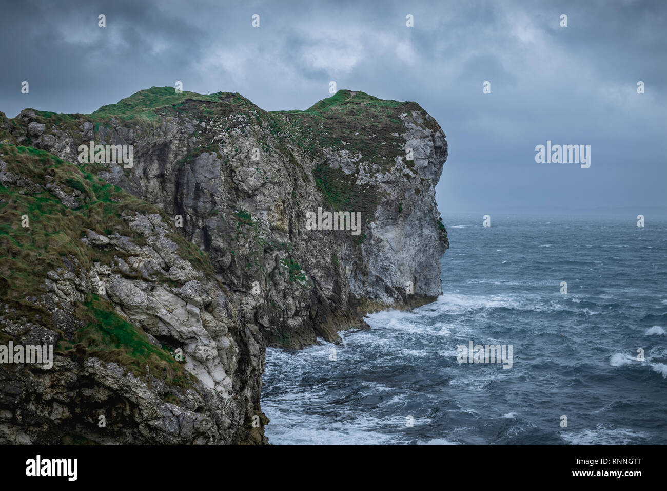 Kinbane Head on the Coast of Northern Ireland Stock Photo - Alamy