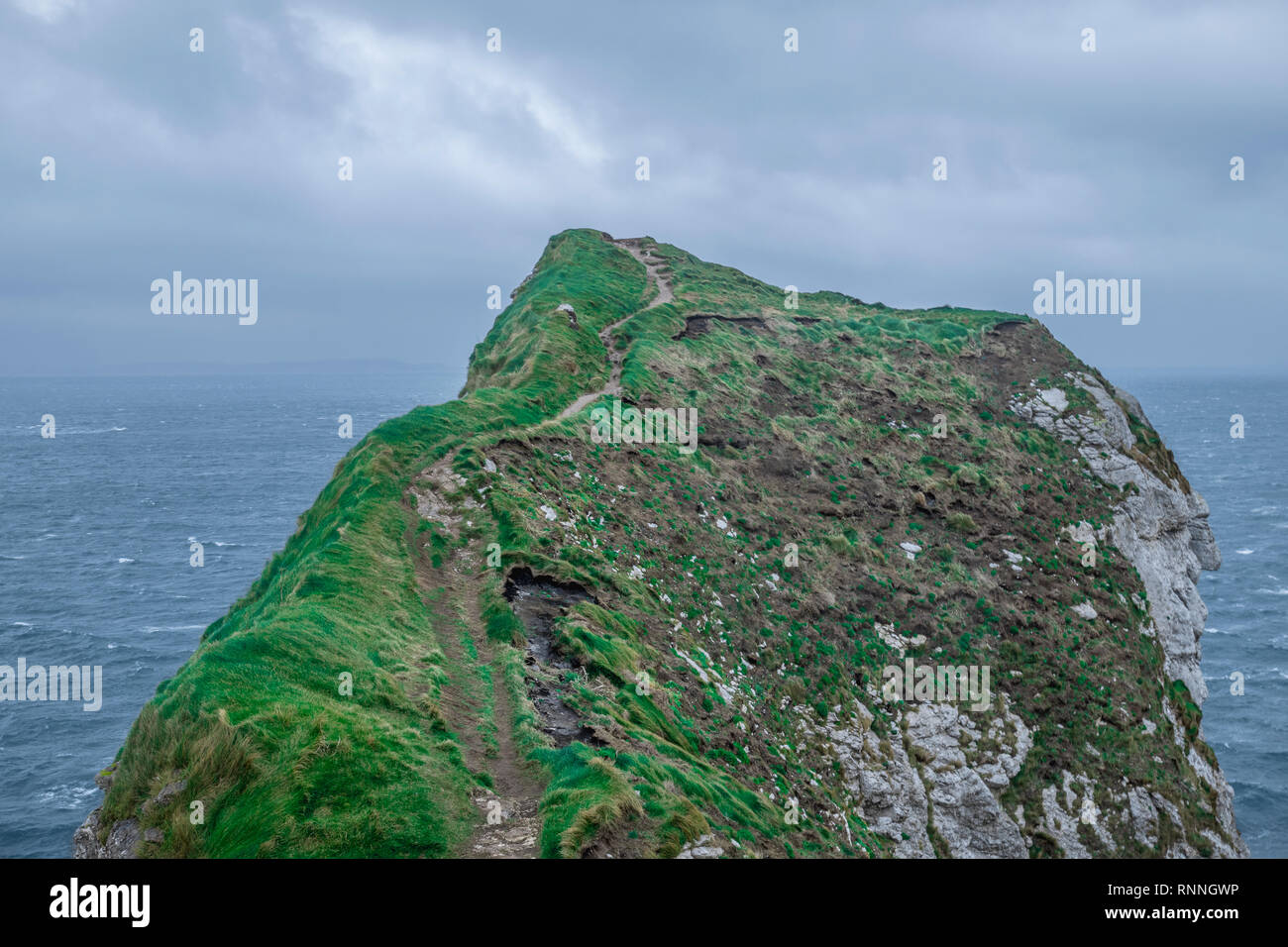 Kinbane Head on the Coast of Northern Ireland Stock Photo - Alamy