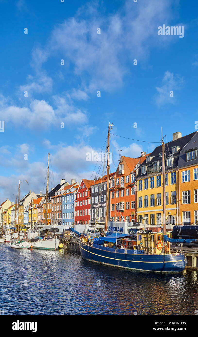 Copenhagen, Denmark - October 22, 2018: Nyhavn, 17th century waterfront ... Copenhagen, Denmark - October 22, 2018: Nyhavn, 17th century waterfront ...