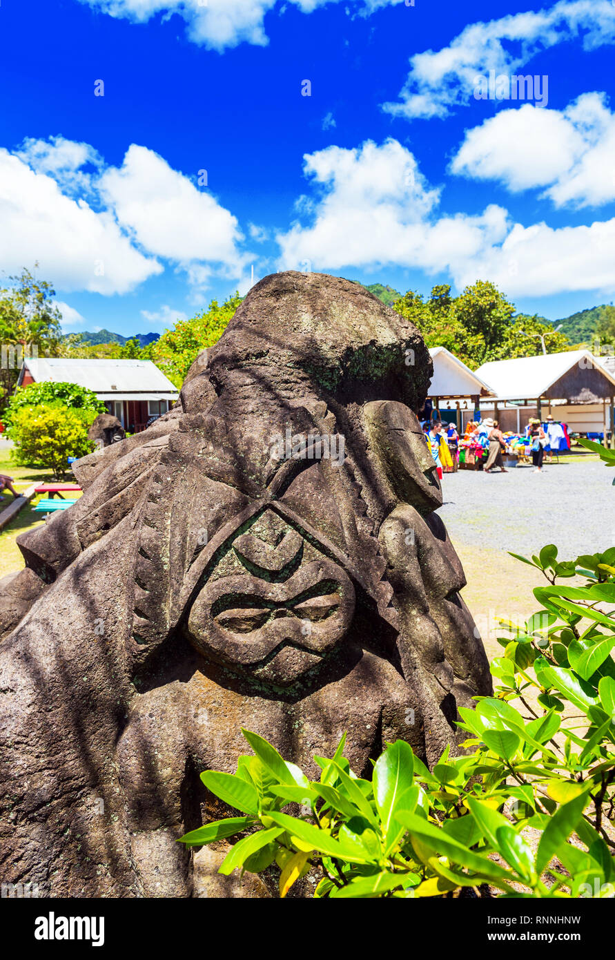 ARUTANGA, AITUTAKI, COOK ISLAND - SEPTEMBER 30, 2018: View of the huge ...