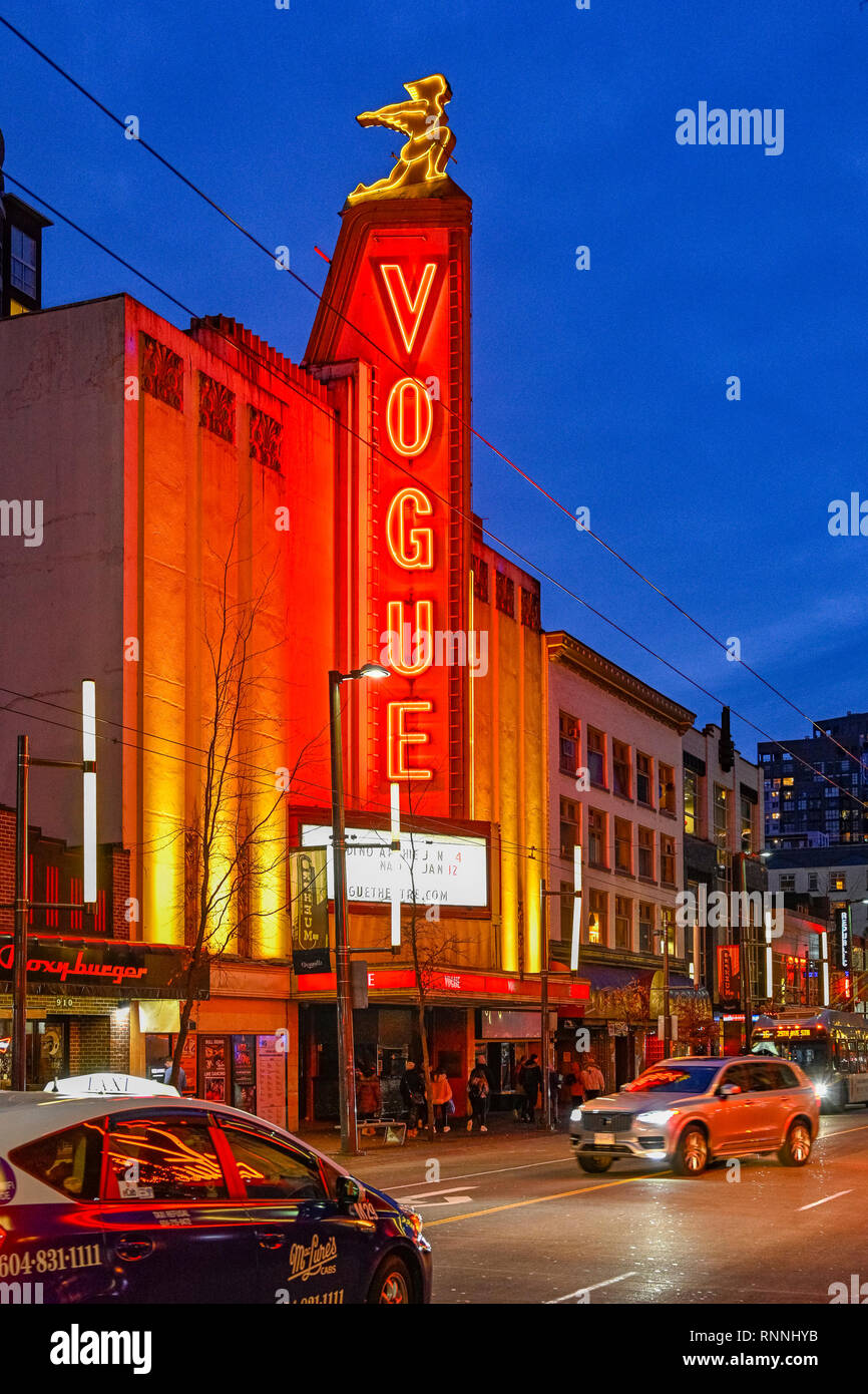 Vogue theatre sign granville street hi-res stock photography and images ...