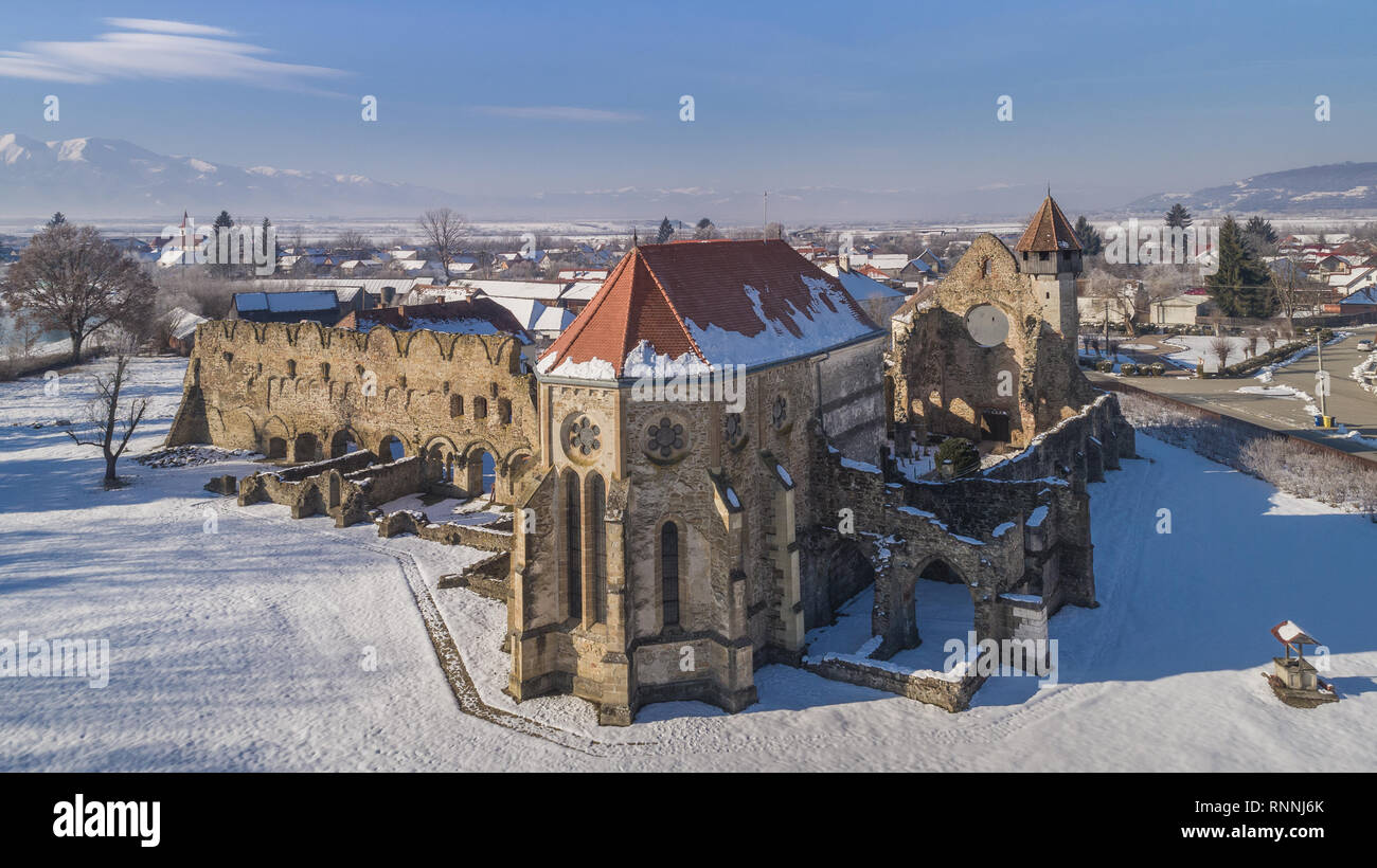 Carta, Romania. The old ruined cistercian abbey from Transylvania Stock ...