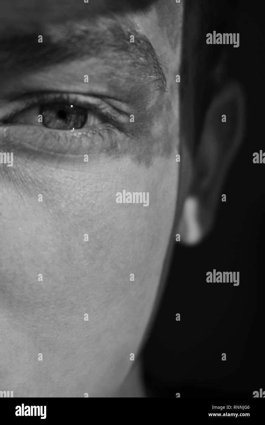 Half Face Portrait Stock Photo - Alamy