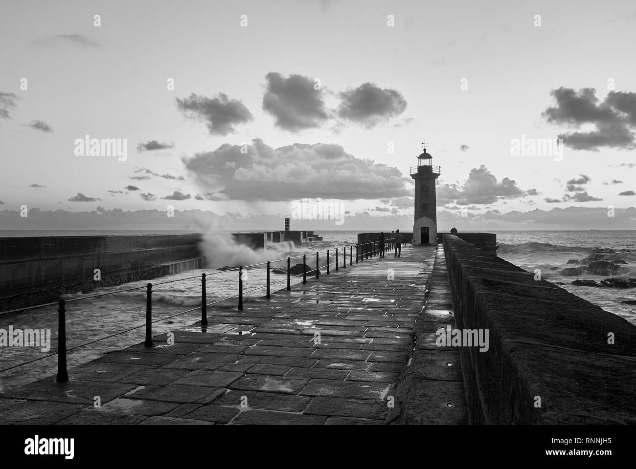 End of jetty Black and White Stock Photos & Images - Alamy