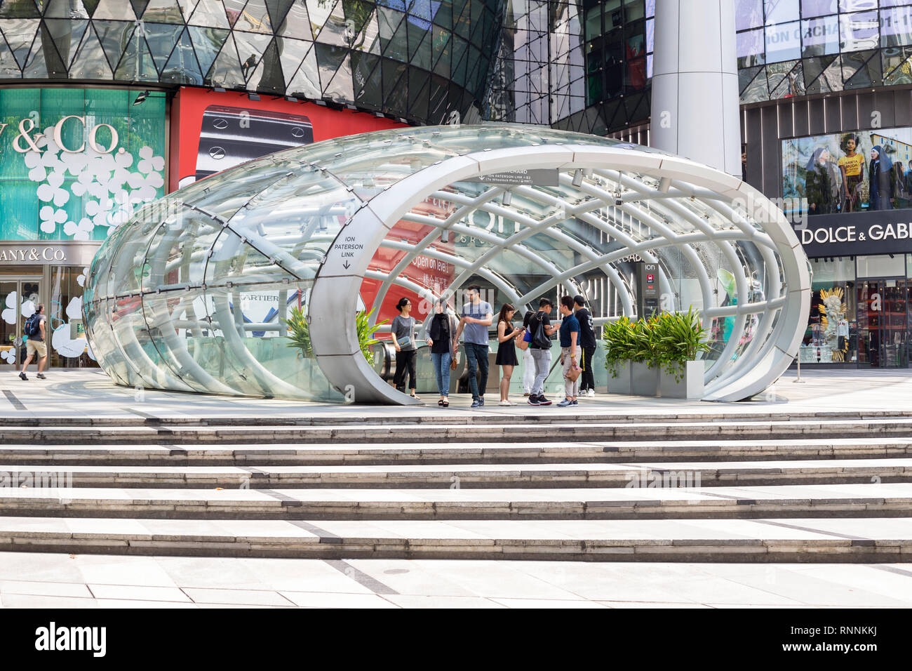 Singapore, Orchard Road MRT Mass Rapid Transit Entry Exit Point Stock ...
