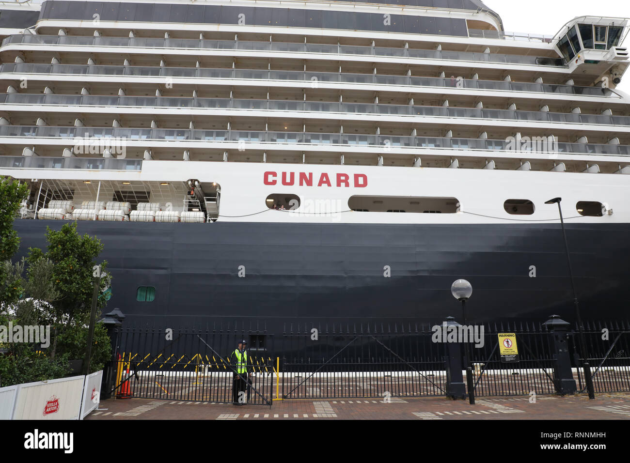 The Cunard Line operated Queen Elizabeth cruise ship moored at the ...
