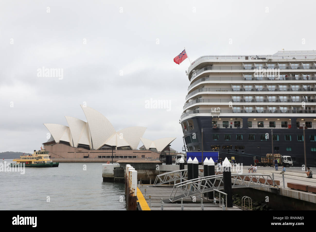 The Cunard Line operated Queen Elizabeth cruise ship moored at the ...