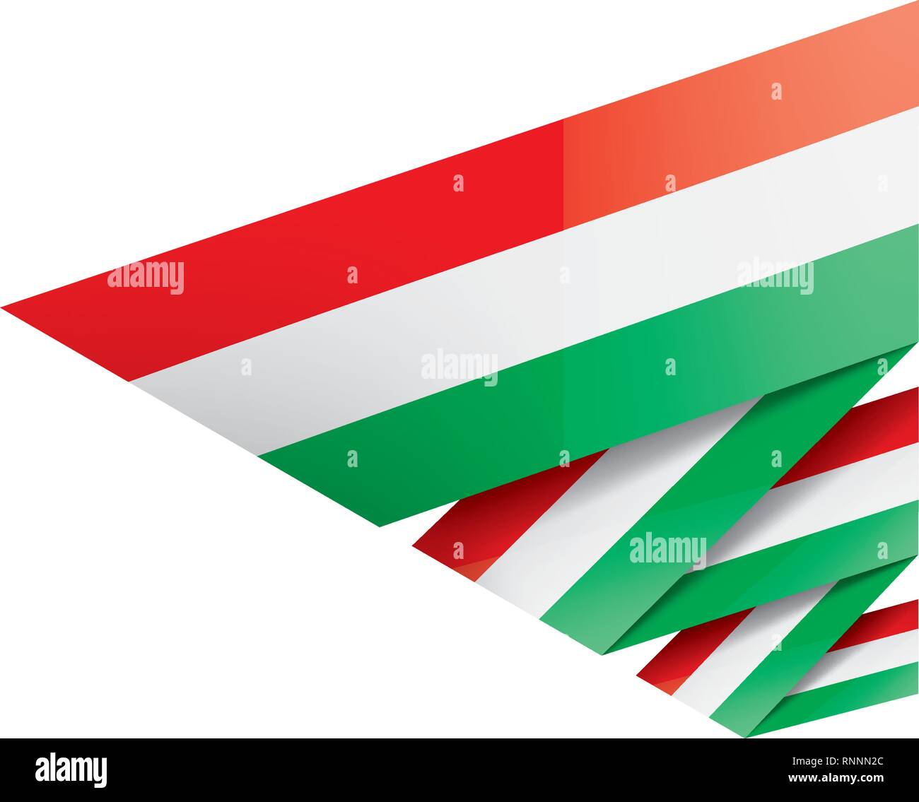 Hungary flag, vector illustration on a white background Stock Vector ...