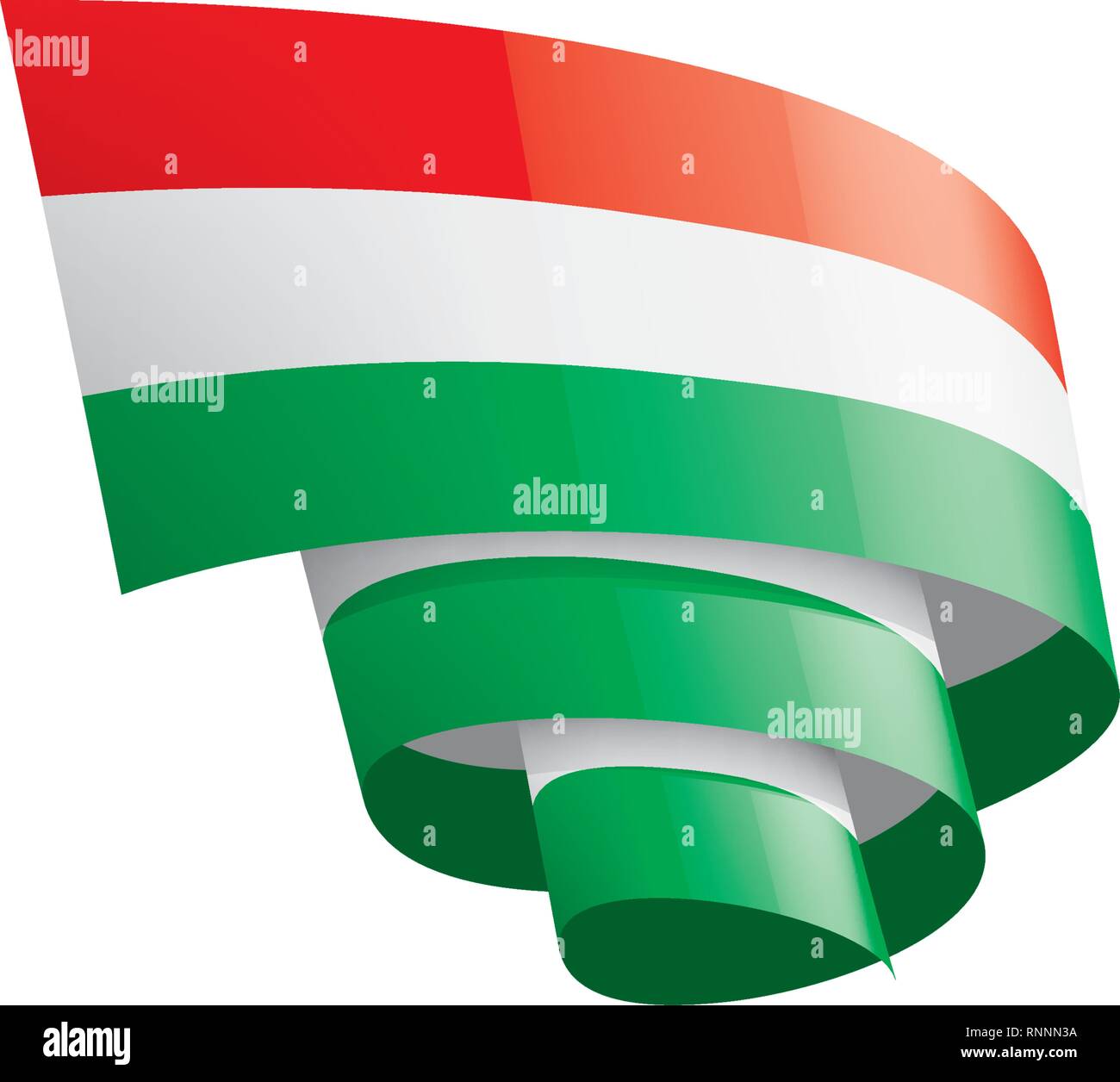 Hungary flag, vector illustration on a white background Stock Vector ...